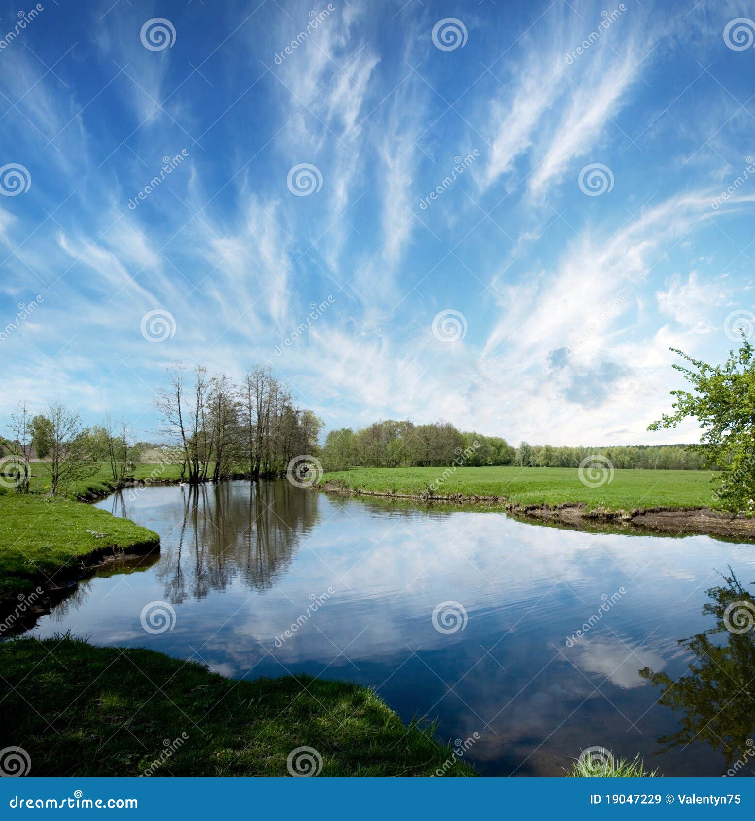 Lake in countryside. stock image. Image of outside, beautiful - 19047229