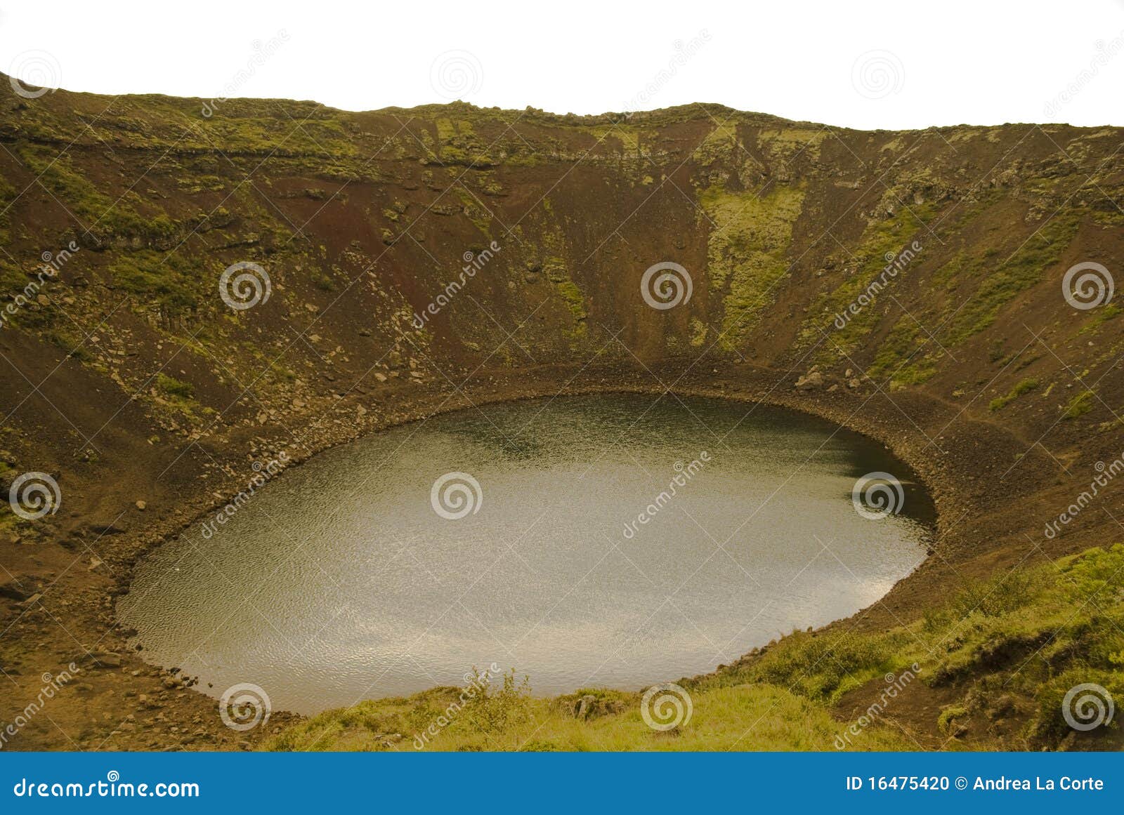Lake in the Crater of an Extinct Volcano Stock Photo - Image of great ...