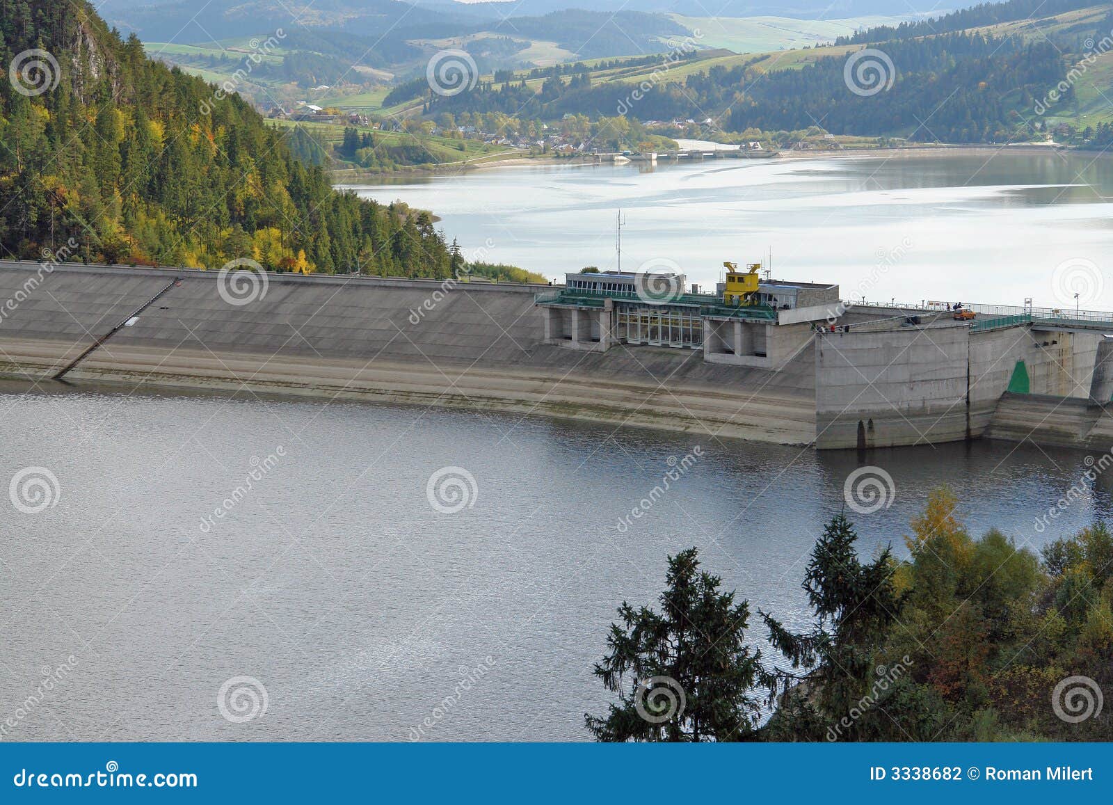 Lake Czorsztyn dam stock photo. Image of hydroelectric - 3338682