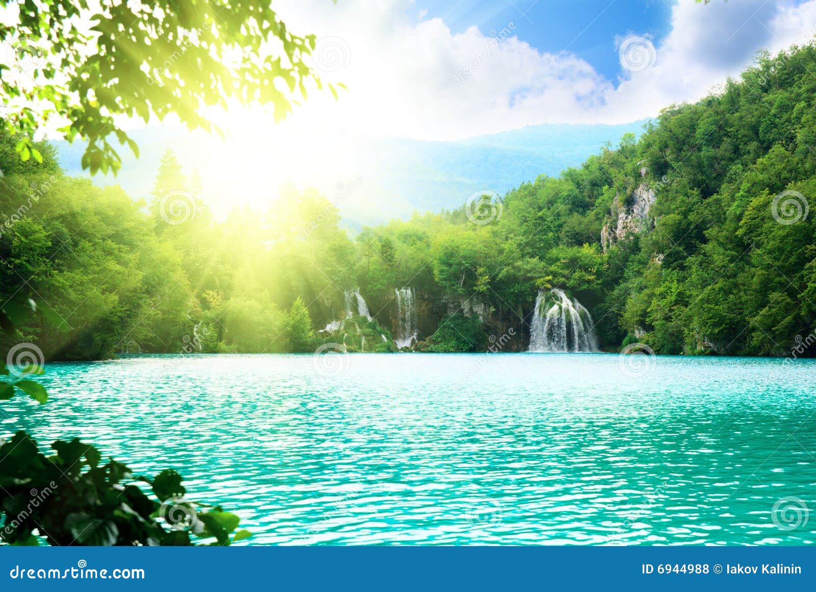 Lake in deep forest stock photo. Image of colorful, reflection - 6944988