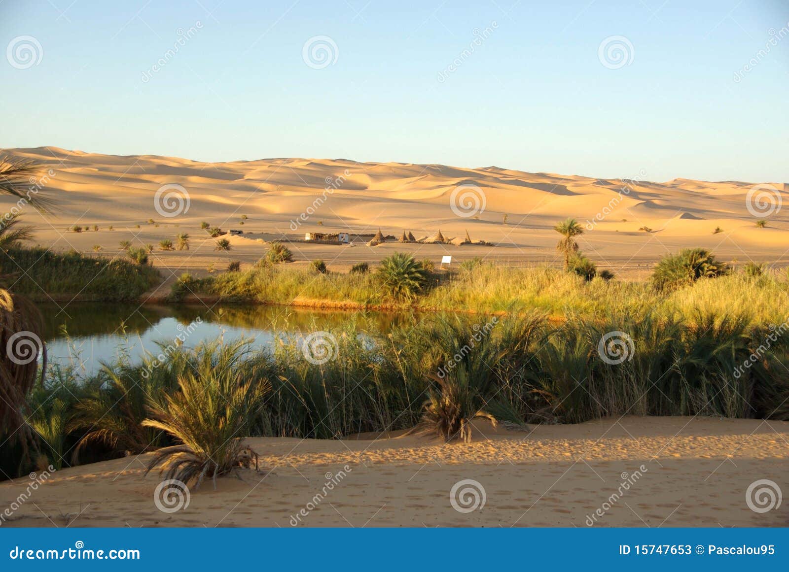 Lake in the Desert of Libya Stock Image - Image of sahara, landscape ...