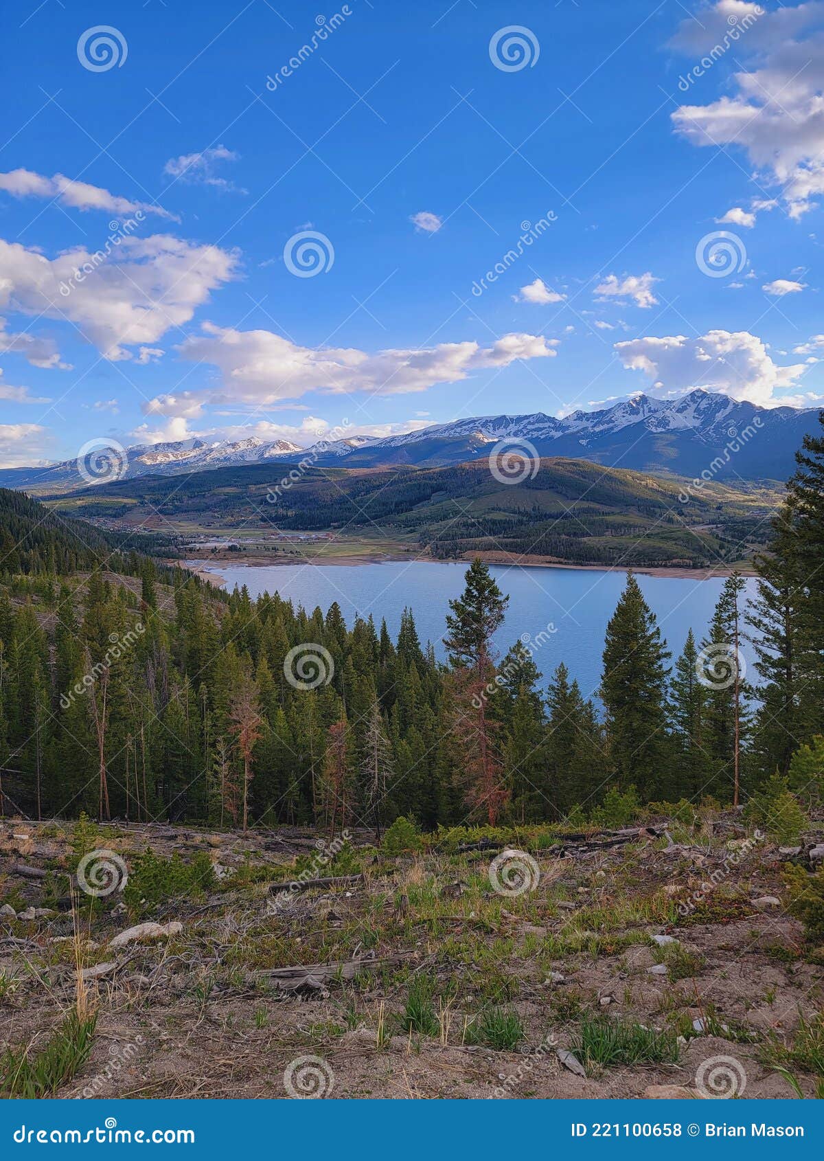 Lake dillon Colorado stock photo. Image of cliff, leaf - 221100658