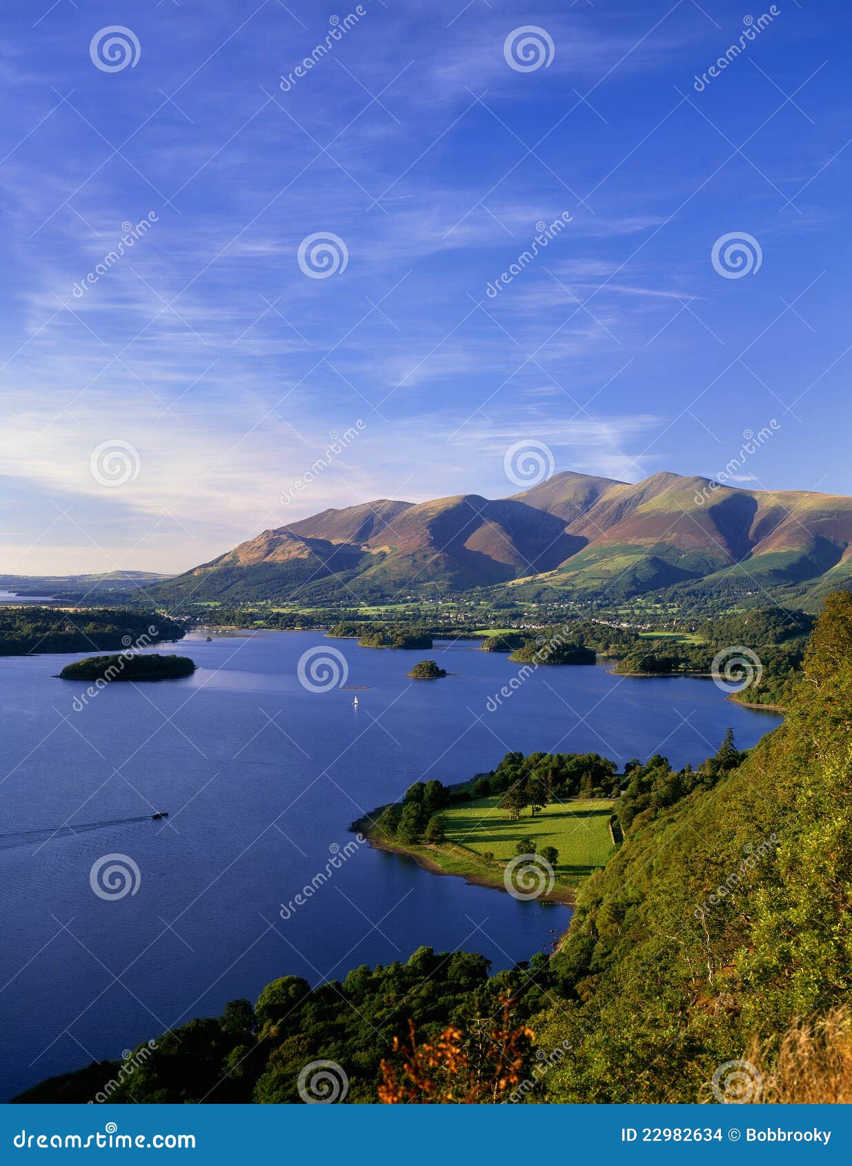 Lake District Evening, Derwentwater Stock Photo - Image of derwentwater ...