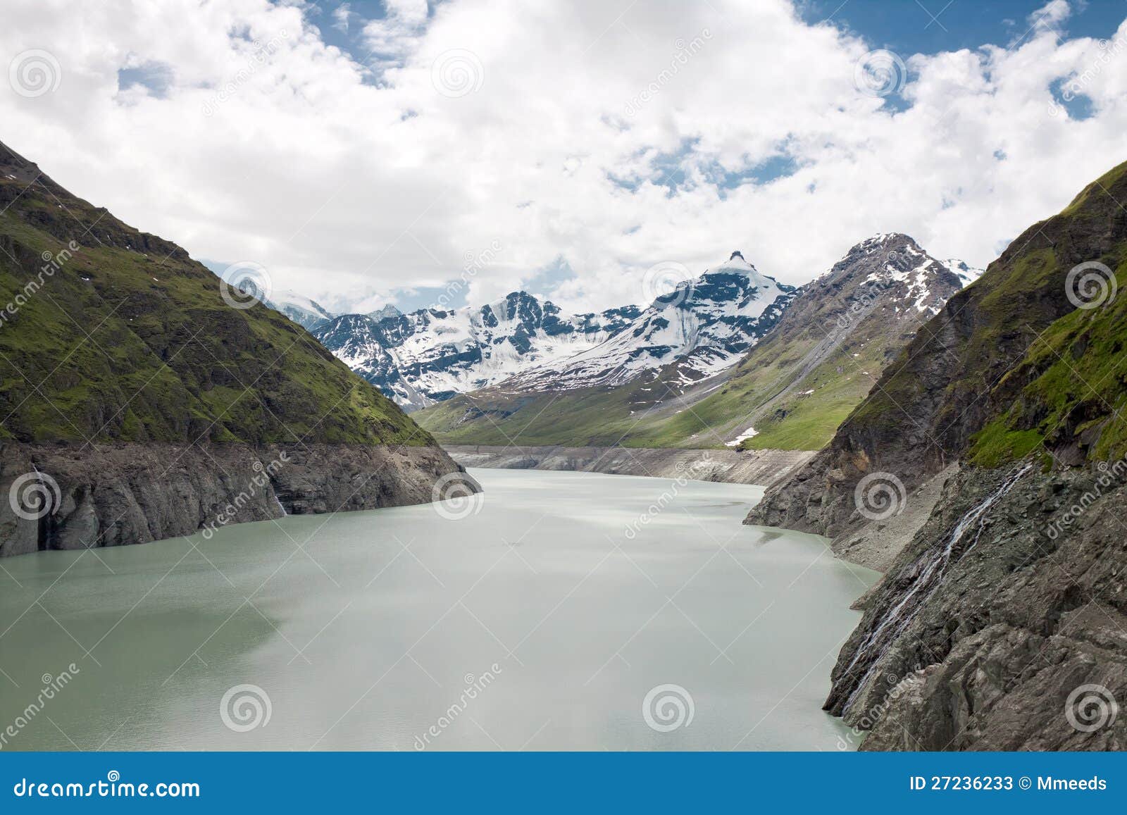 Lake Dix. Dam Grand Dixence Stock Image - Image of lasher, dixence ...