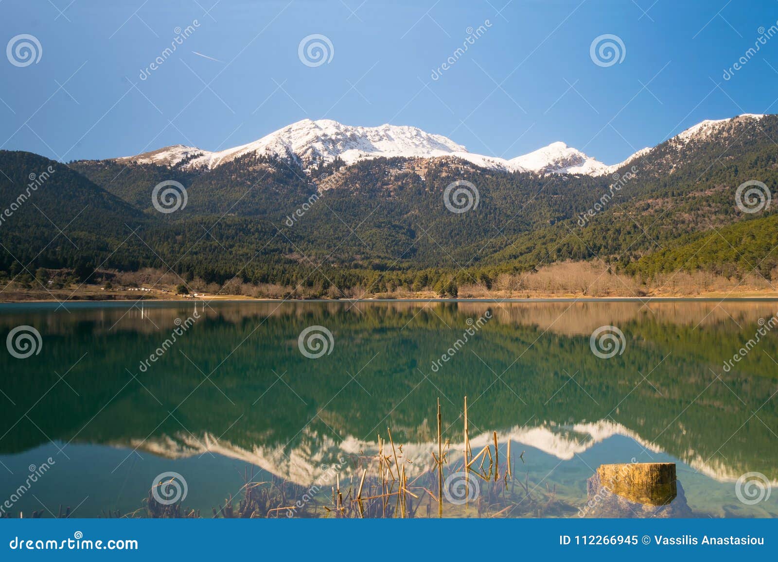 Lake Doxa in Greece. a Beautiful Touristic Destination Stock Image ...