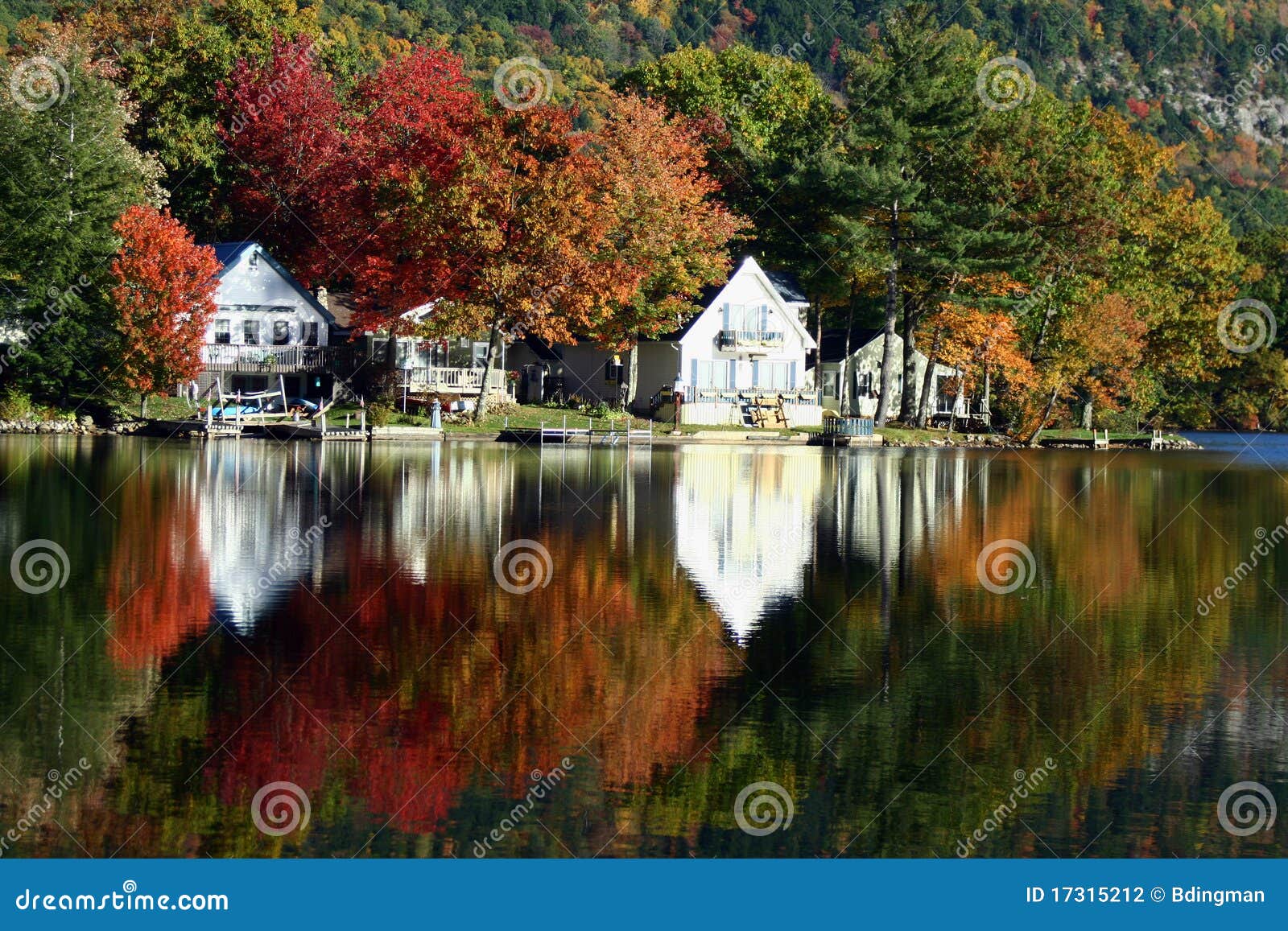 Lake Dunmore in the Fall stock photo. Image of outside - 17315212
