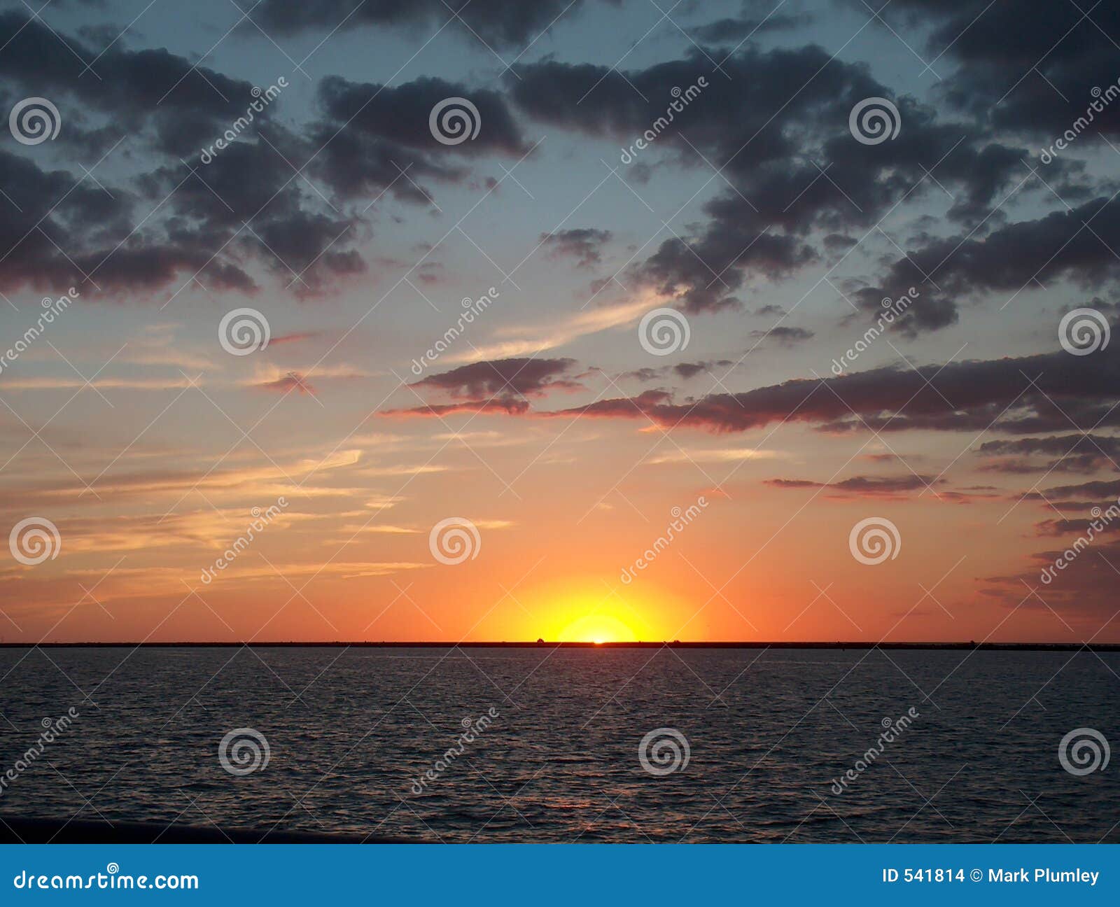 Lake Erie Sunset stock photo. Image of sundown, evening - 541814