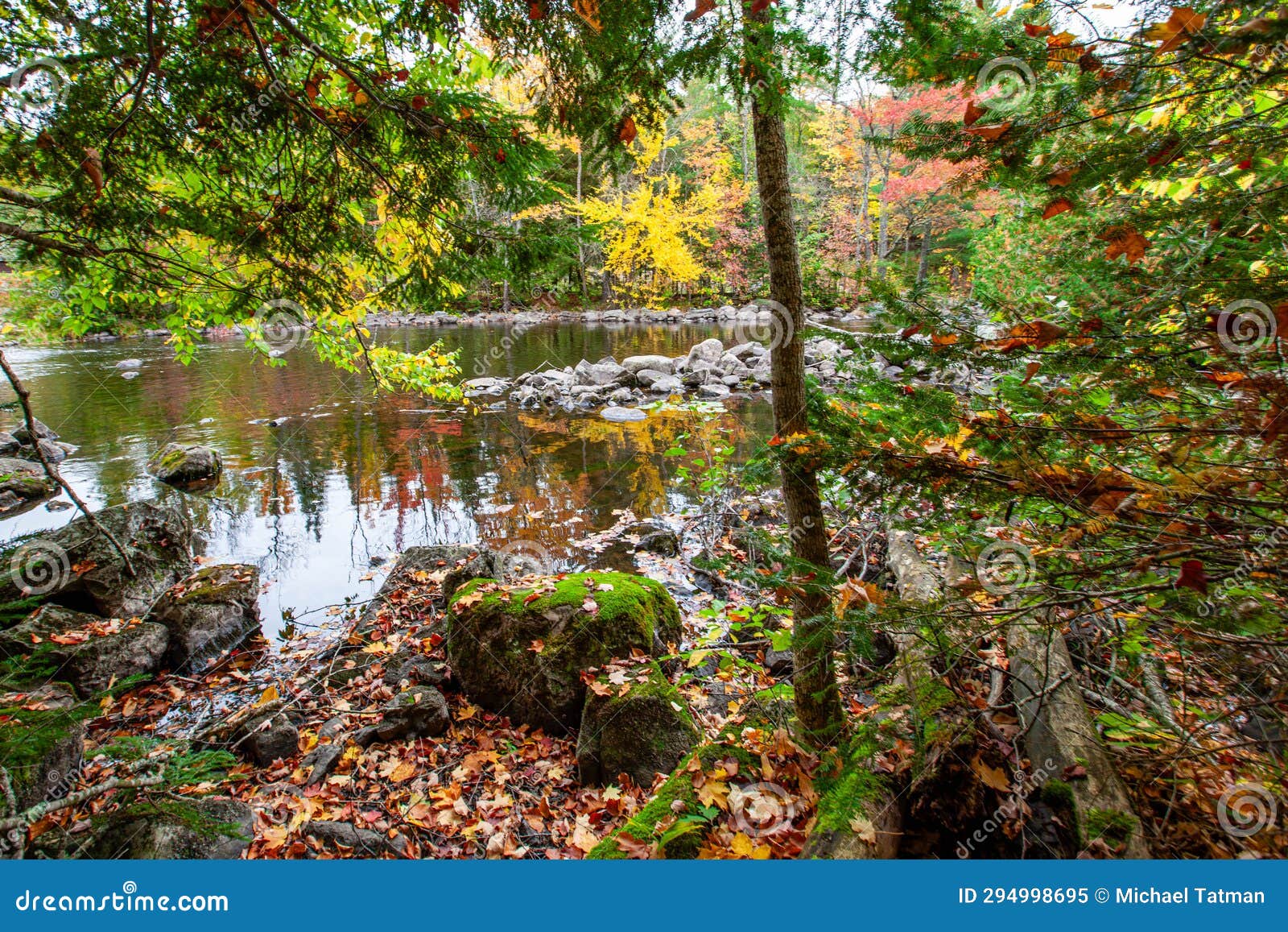 Lake of the Falls in Mercer, Wisconsin in September Stock Image - Image ...