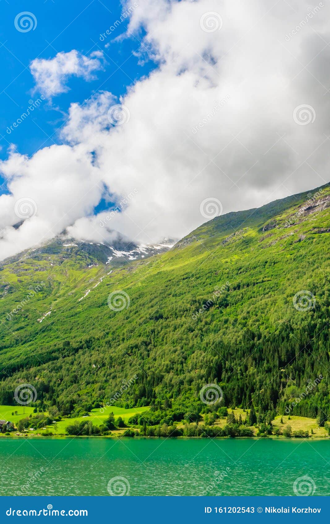 View of Lake Floen. Olden. Norway Stock Image - Image of tourism ...