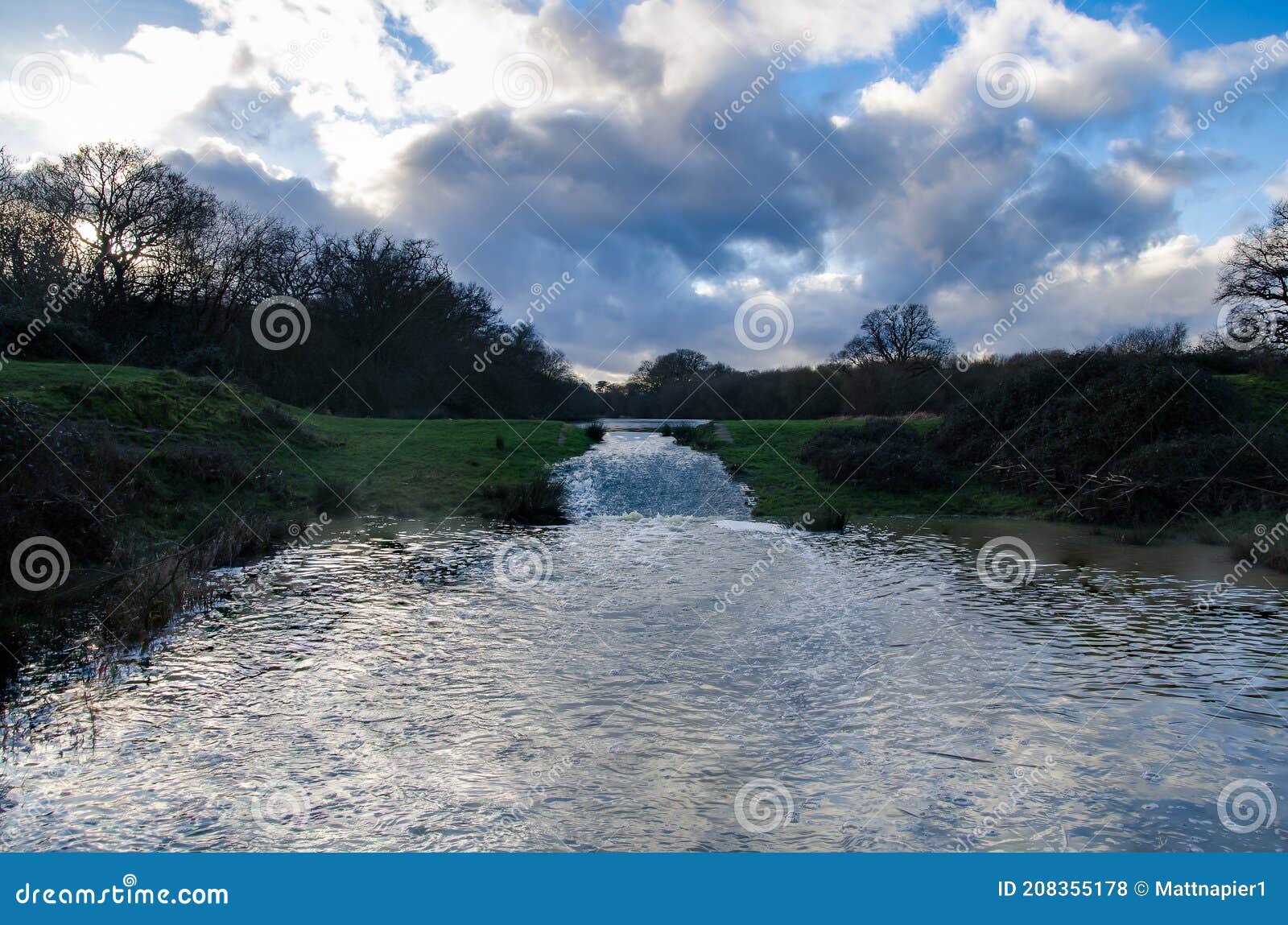 Lake flooding stock photo. Image of field, landscape - 208355178