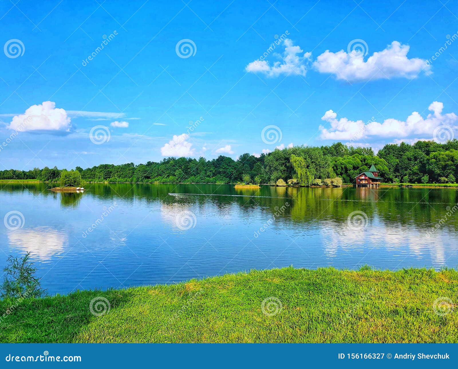Lake in the Forest. Nature of Ukraine Stock Image - Image of tourism ...