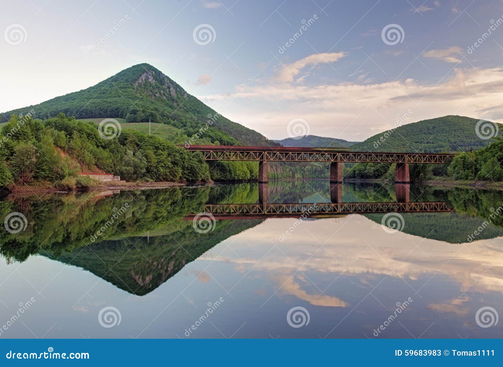 Lake with Forest Reflection, Ruzin Dam, Slovakia Stock Image - Image of ...