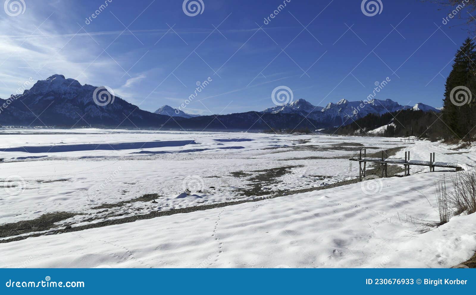 Lake Forggensee in Bavaria, Germany Stock Image - Image of lake, hike ...