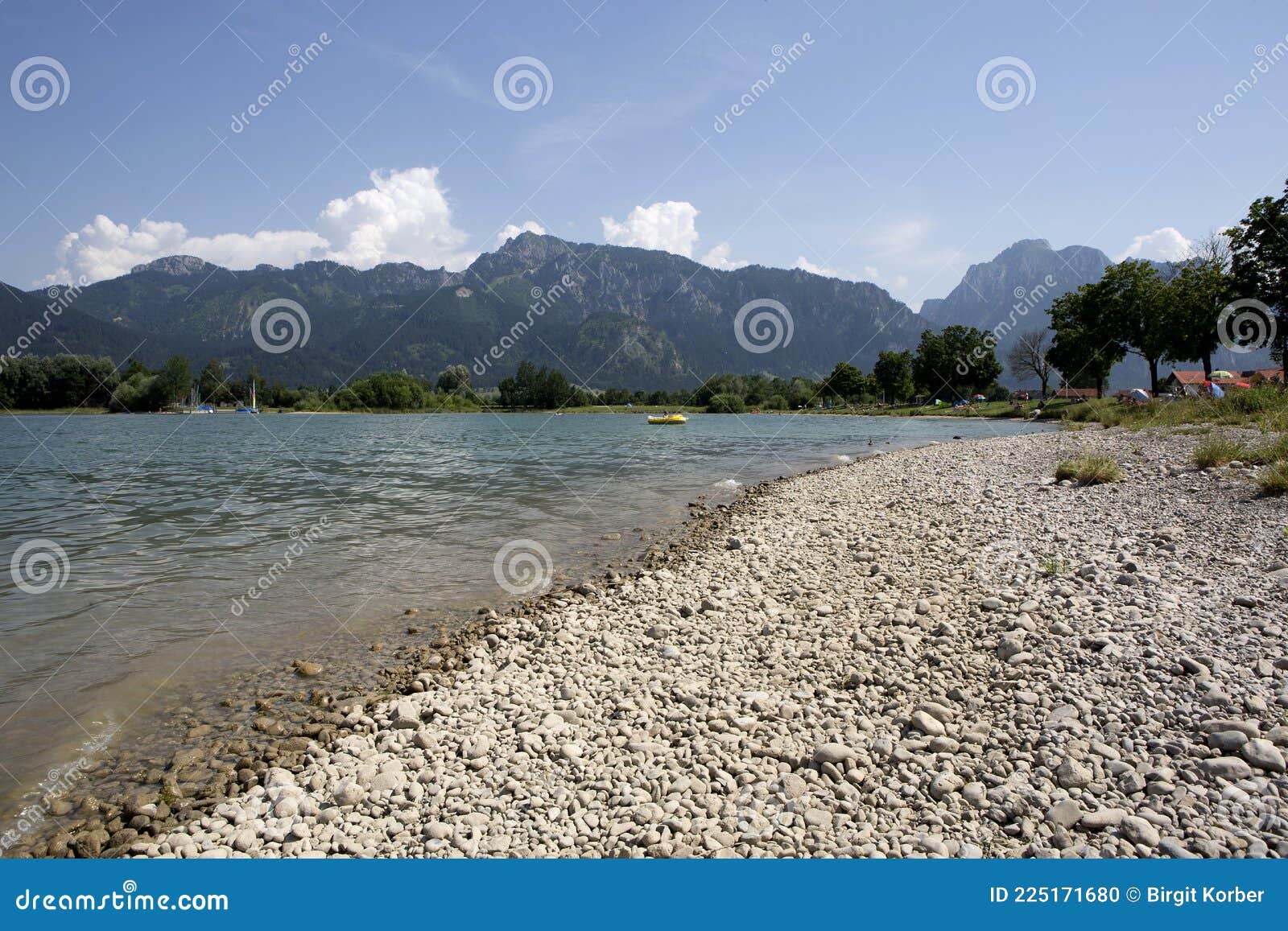 Lake Forggensee in the Bavarian Alps Stock Photo - Image of germany ...