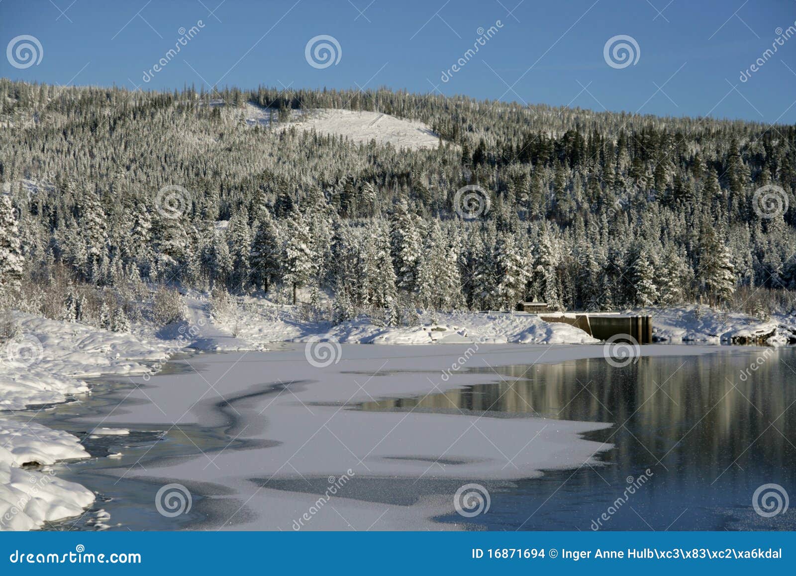 Lake freezing over stock photo. Image of landscape, nature - 16871694