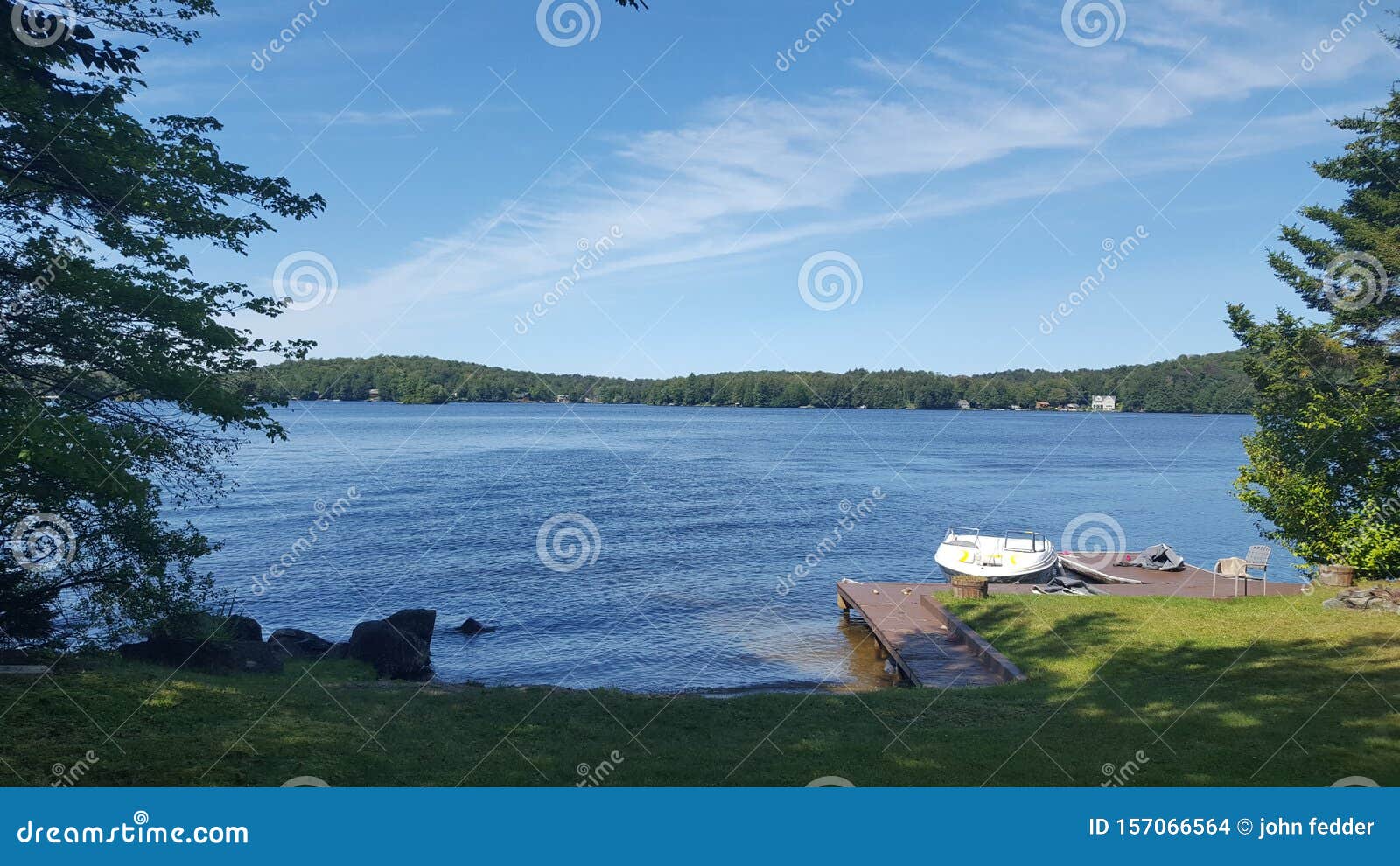 Lake front stock photo. Image of lake, summer, beautiful - 157066564