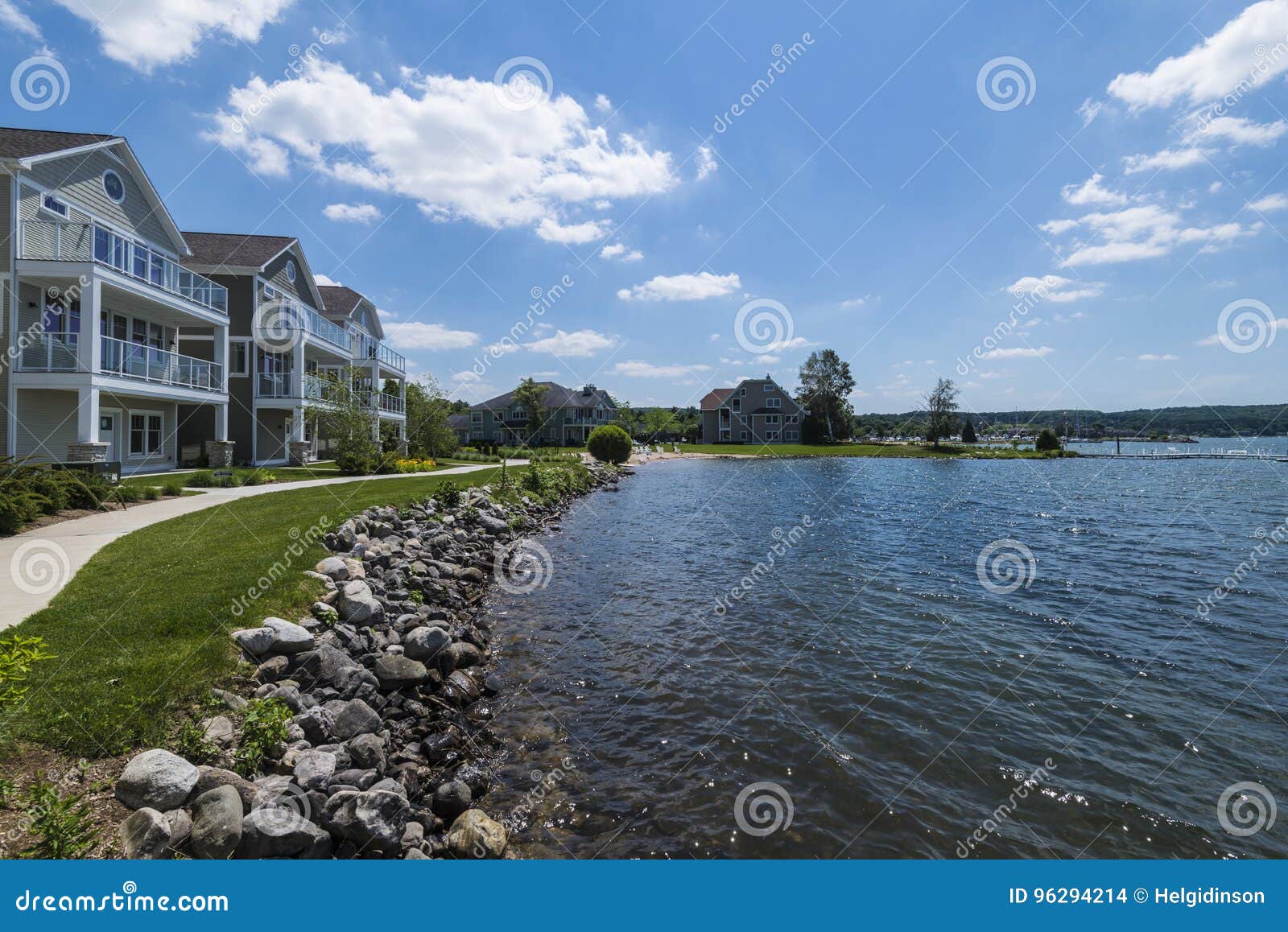 Lake front house stock photo. Image of estate, large - 96294214