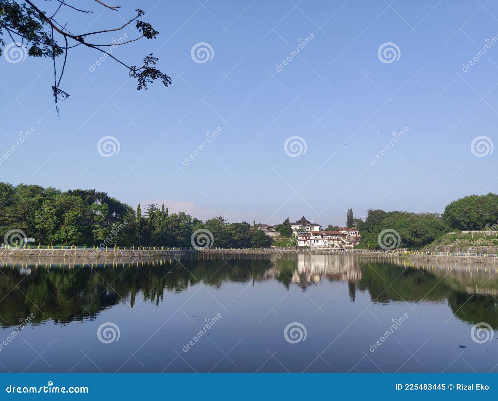 Lake Front View during Bright Day Stock Image - Image of view, front ...