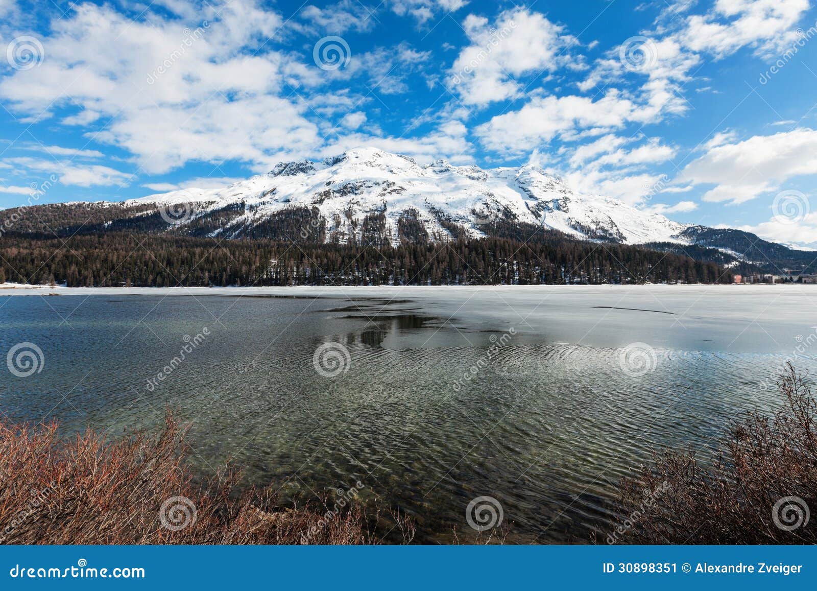 Lake frozen stock image. Image of thawing, landscape - 30898351