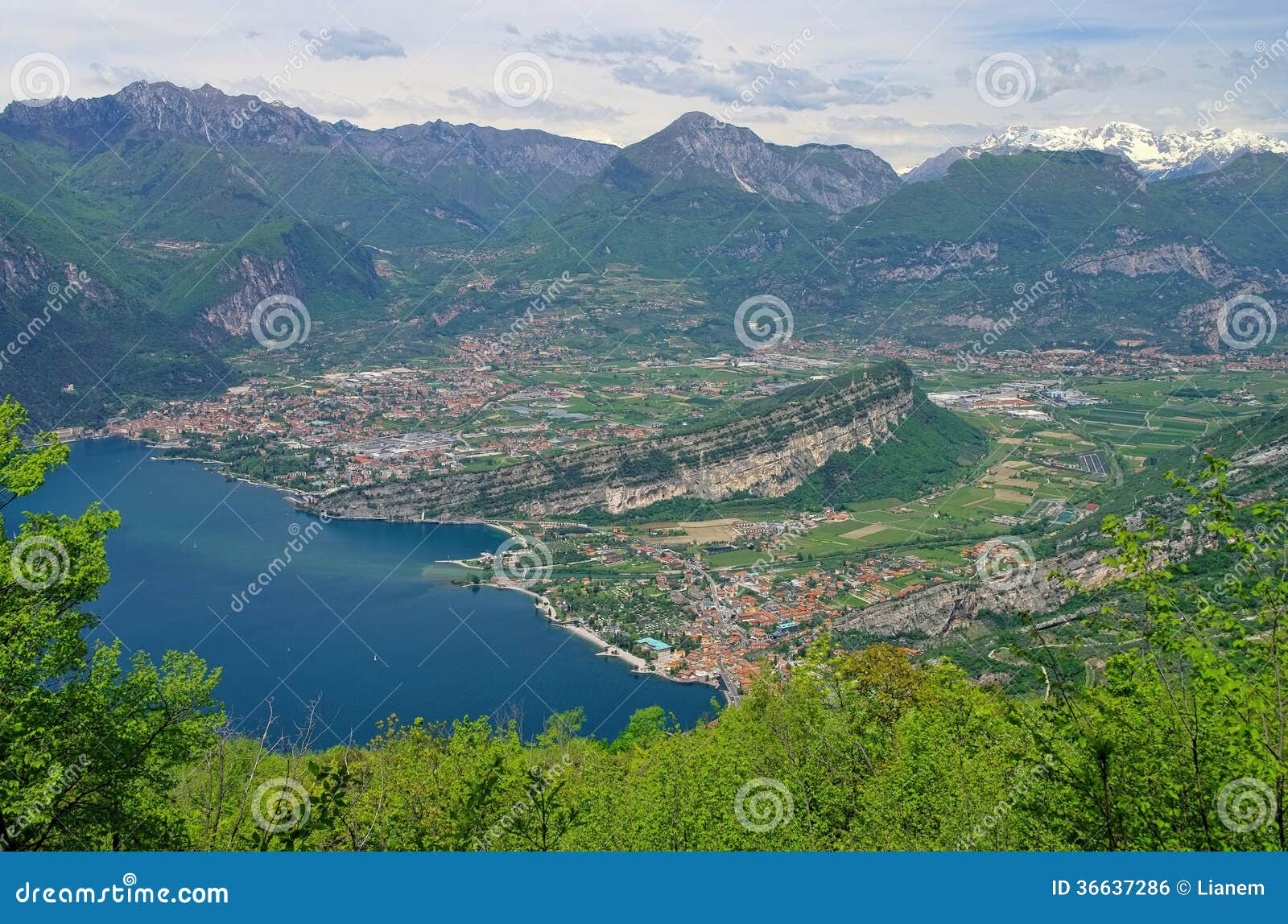 Lake Garda Nago-Torbole stock photo. Image of lake, italy - 36637286