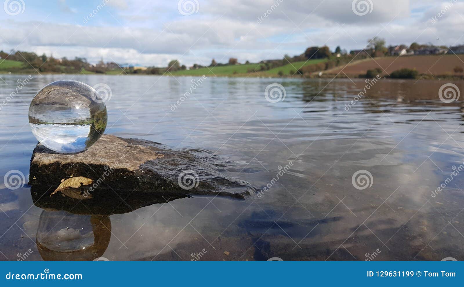 Lake stock image. Image of rock, brown, glass, lake - 129631199