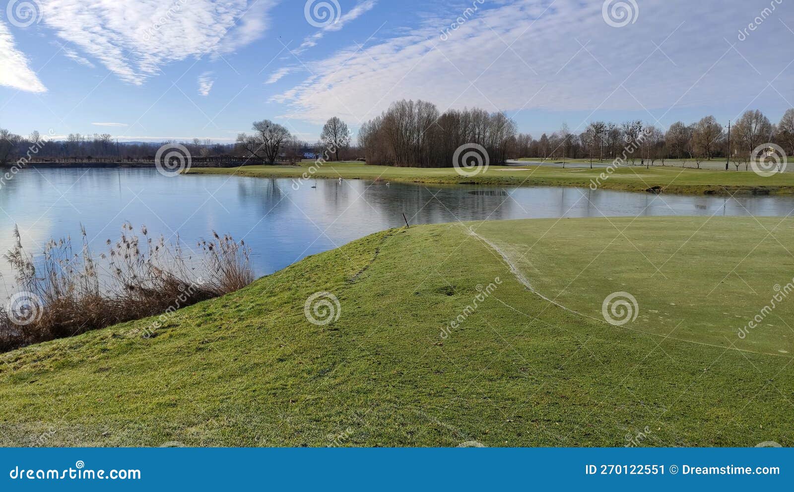 Lake at the golf course stock image. Image of wetland - 270122551