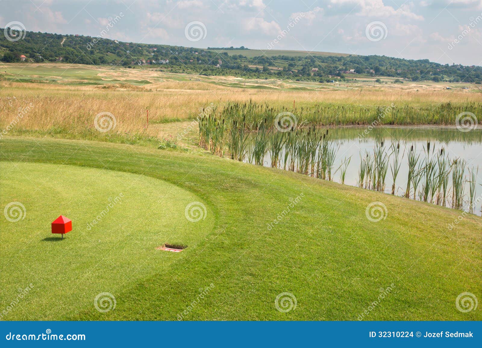 Lake at the golf course stock photo. Image of outdoor - 32310224