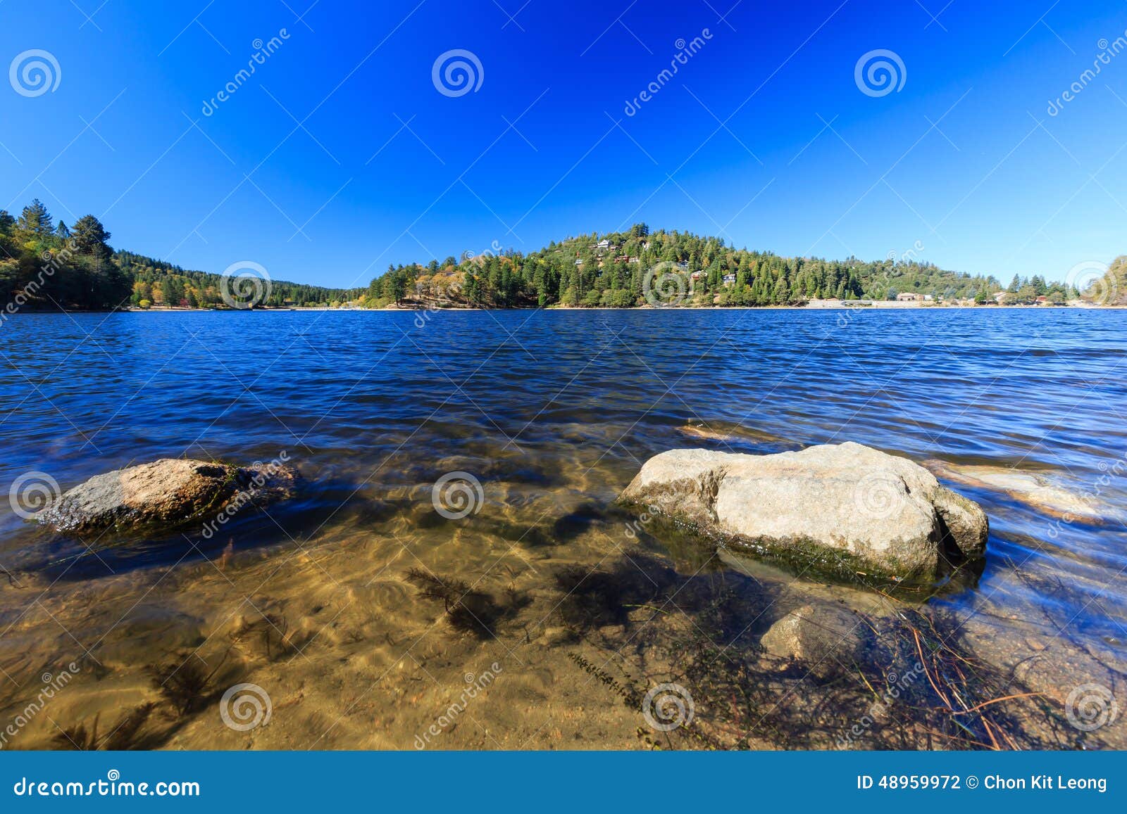 Lake Gregory stock photo. Image of autumn, blue, california - 48959972