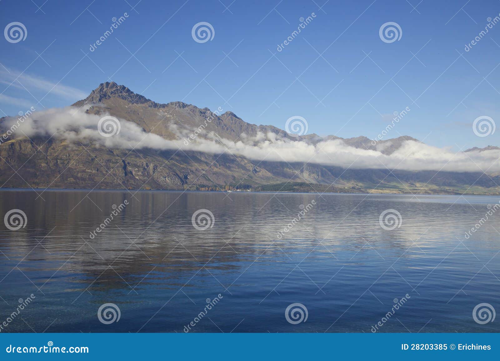 Lake Hawea stock image. Image of mountain, hawea, alpine - 28203385