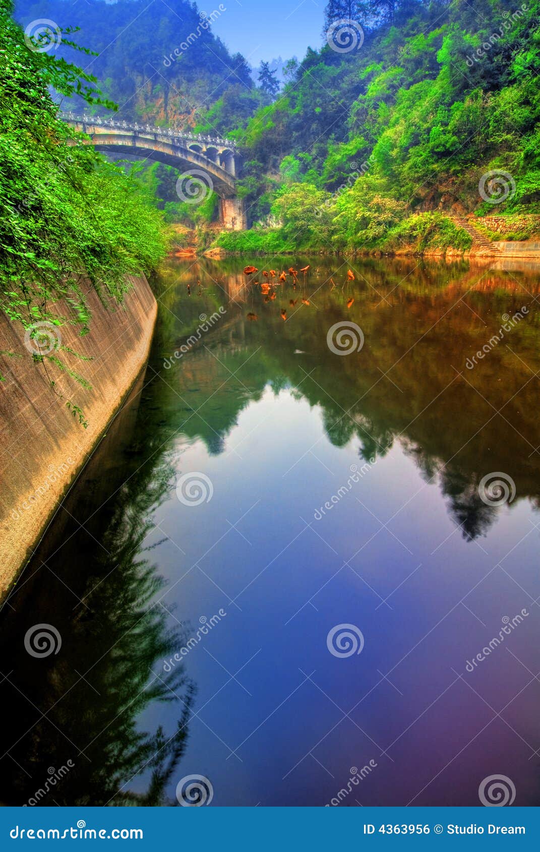 Lake in Hubei District, China Stock Photo - Image of colorful, nature ...