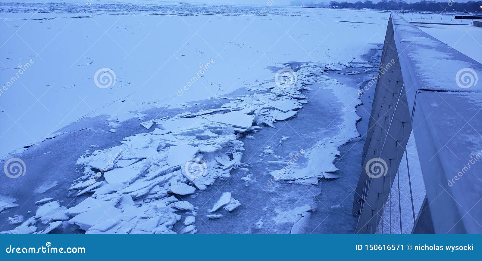 Lake ice piled up stock image. Image of river, piled - 150616571