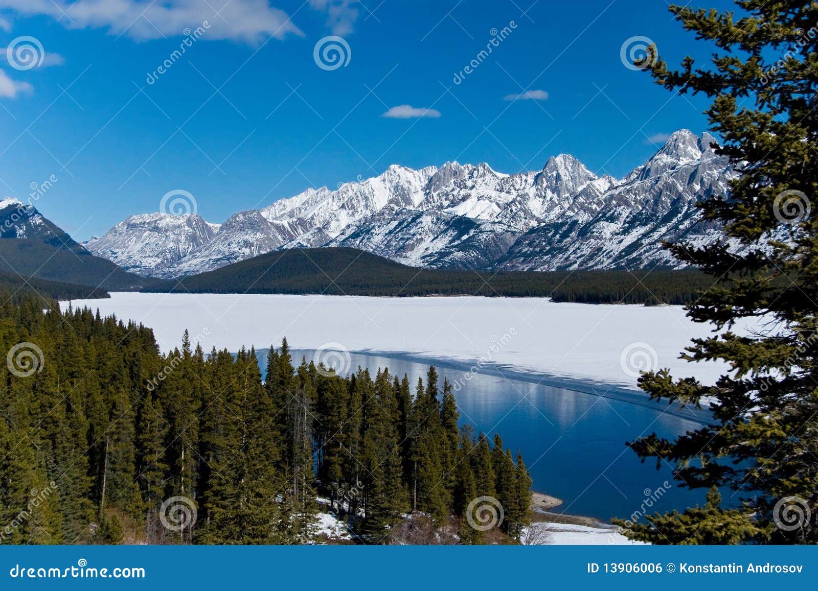 Lake, ice and water stock photo. Image of outdoors, forest - 13906006