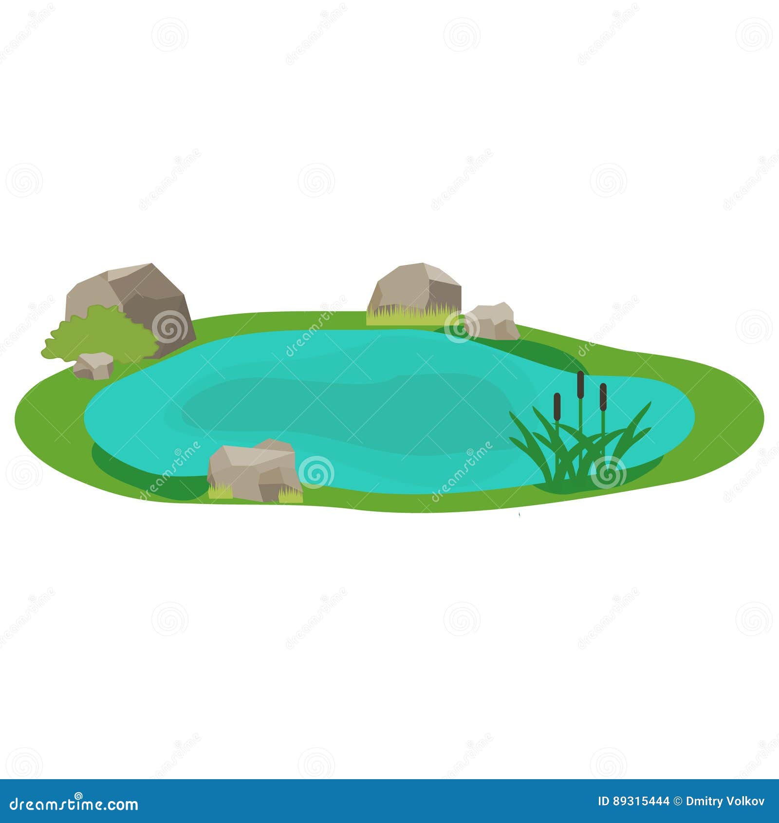 Lake icon stock illustration. Illustration of scene, blue - 89315444
