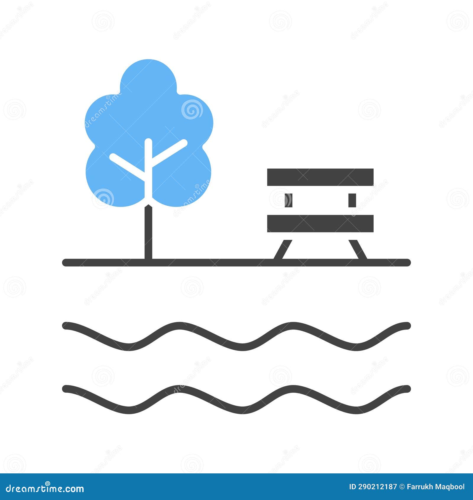 Lake Icon Image. stock illustration. Illustration of symbol - 290212187