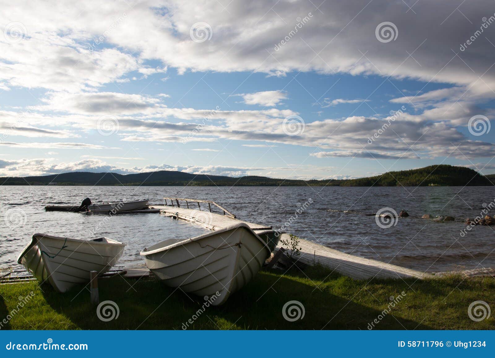 Lake Inari, Lapland, Finland Stock Photo - Image of finland, water ...