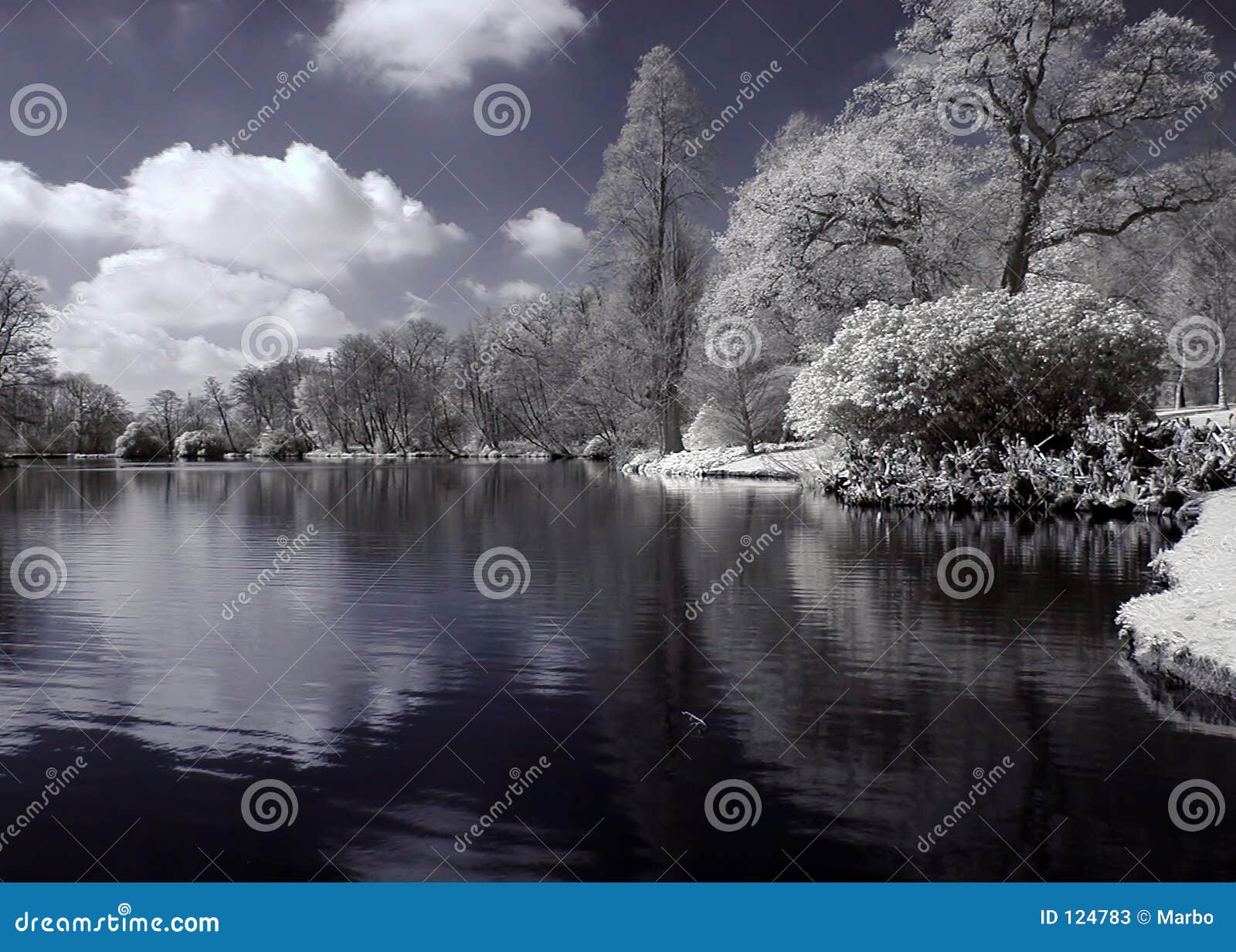 Lake infrared stock image. Image of infrared, special, reflections - 124783