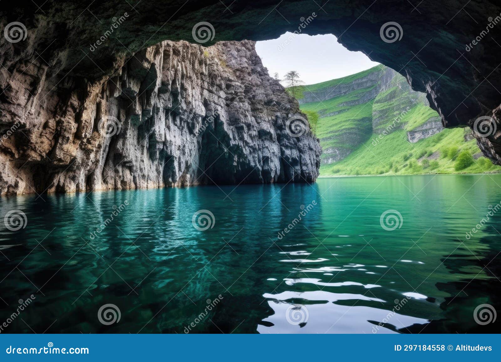 Lake Inside a Massive Cave Under Earth Stock Photo - Image of limestone ...