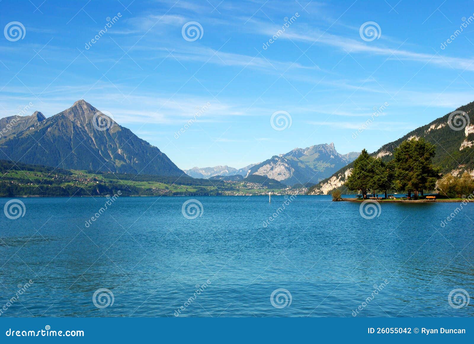 The Lake of Interlaken stock photo. Image of scenery - 26055042