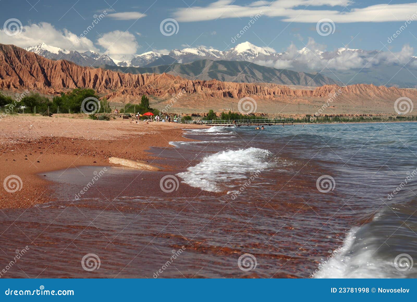 Lake Issyk-kul .mountain stock photo. Image of rocks - 23781998