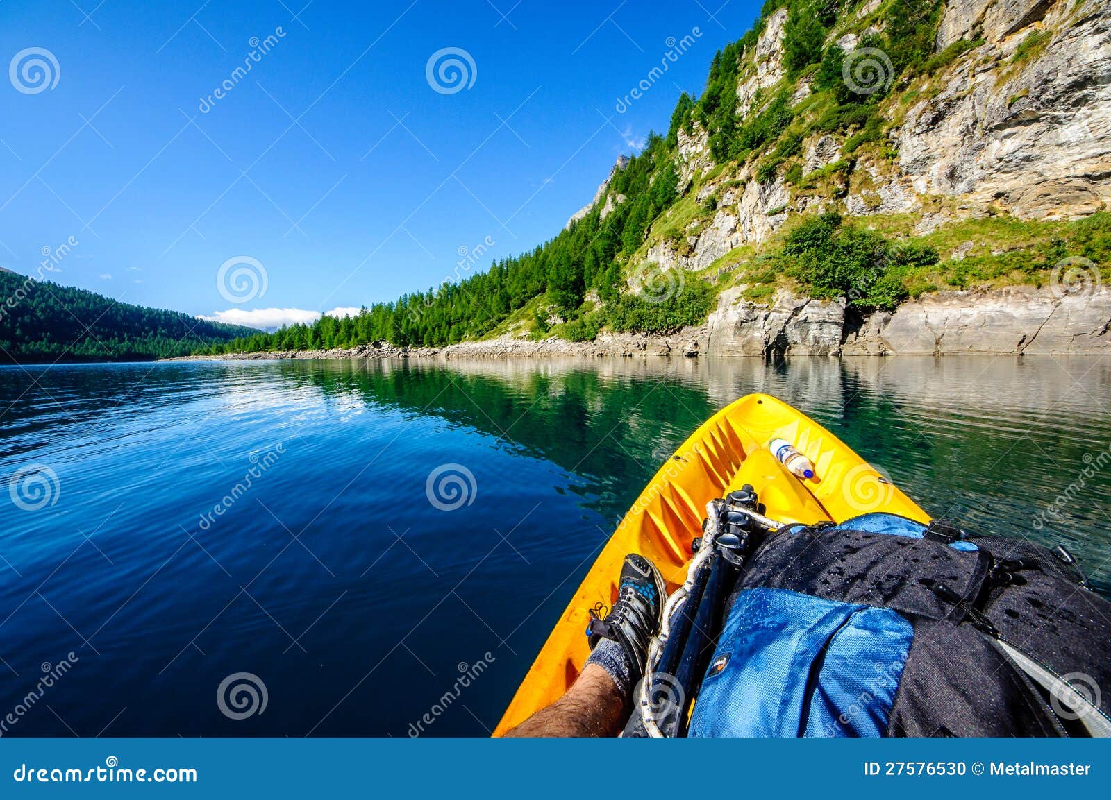 Lake from kayak stock photo. Image of photographer, alpine - 27576530