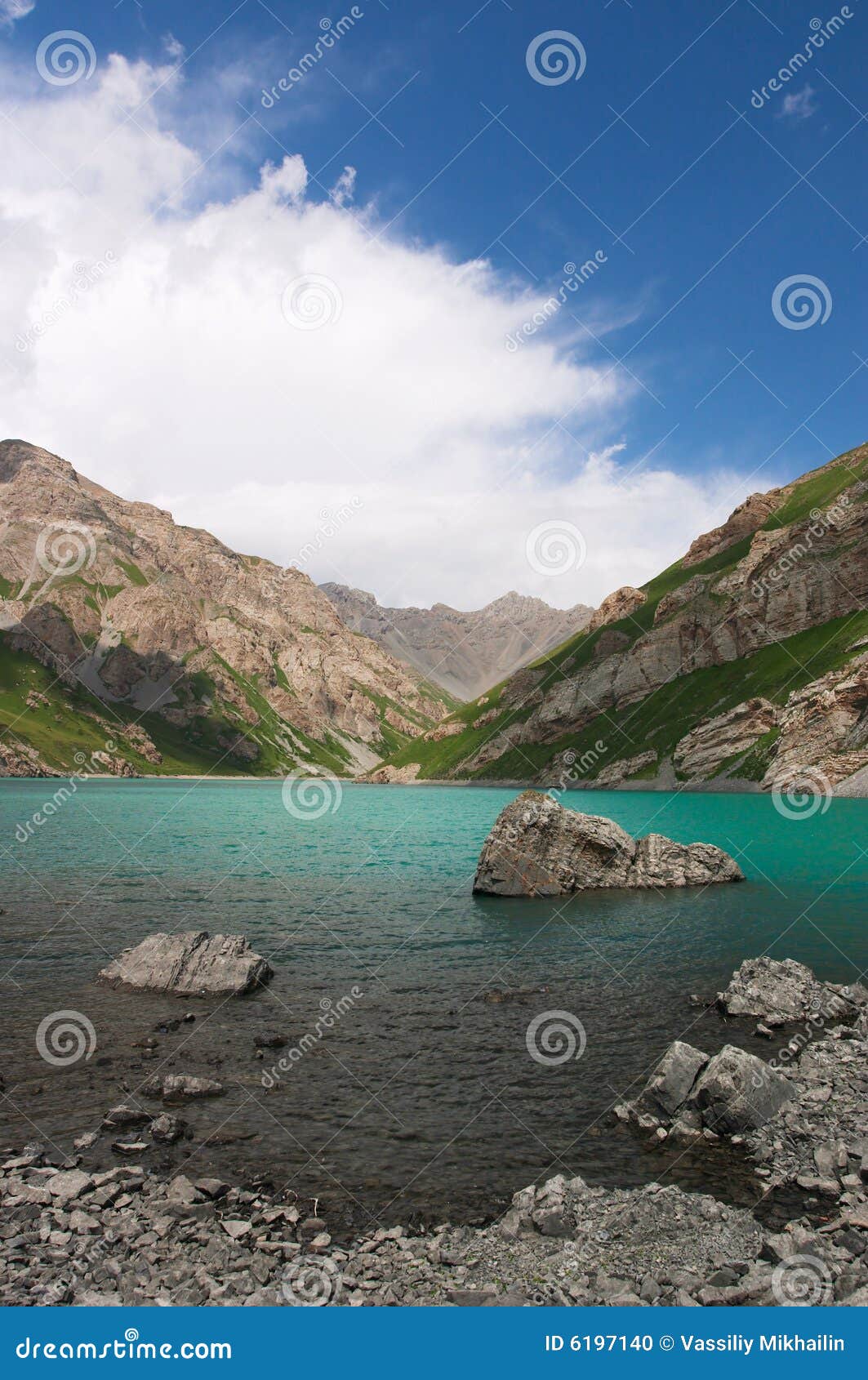 Lake Koltor. Kyrgyzstan stock photo. Image of grass, scenics - 6197140