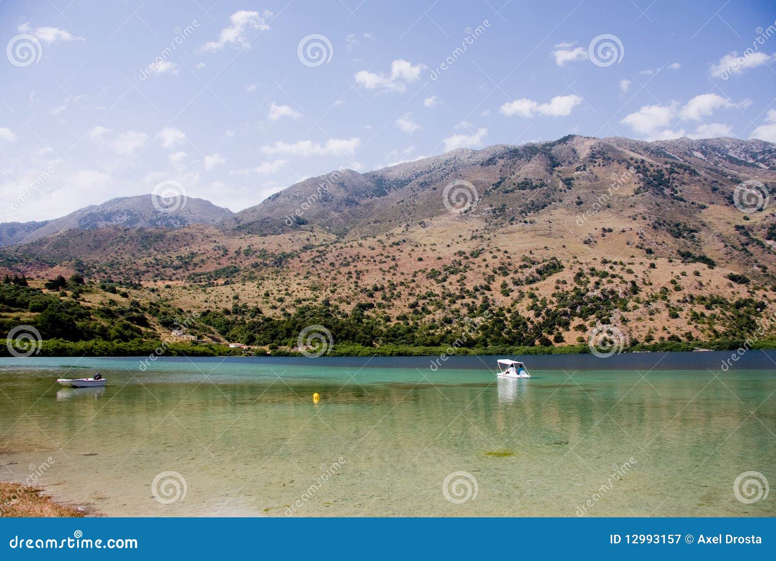 Lake Kournas, Crete, Greece Stock Image - Image of calmly, greece: 12993157
