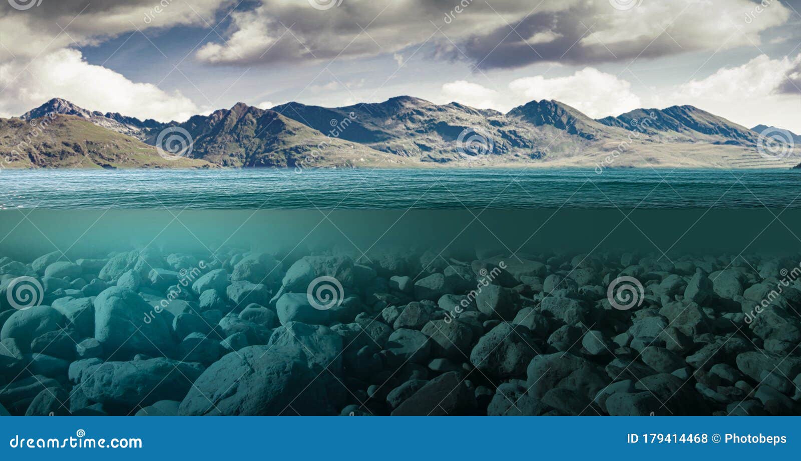 Lake Landscape Seen from an Unusual Perspective Stock Photo - Image of ...