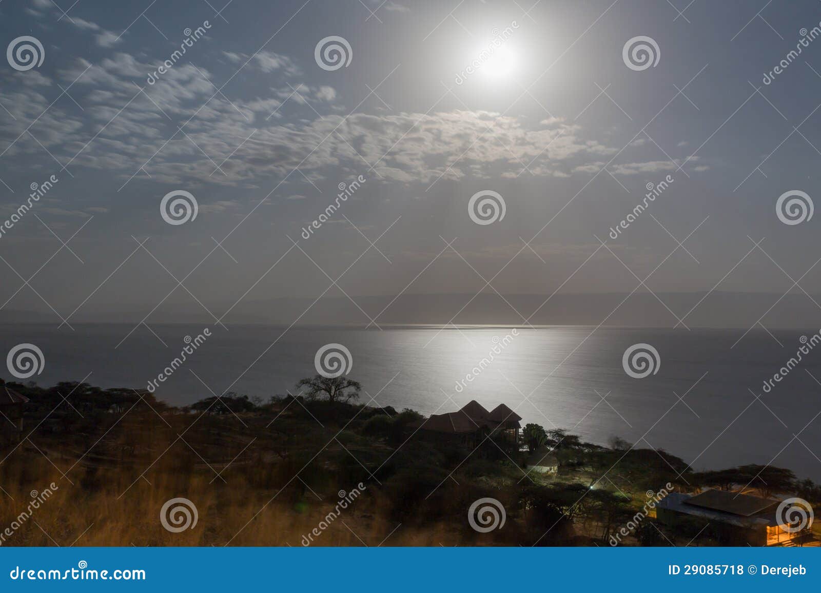 Lake Langano Lit by the Moon Stock Photo - Image of moon, ethiopia ...