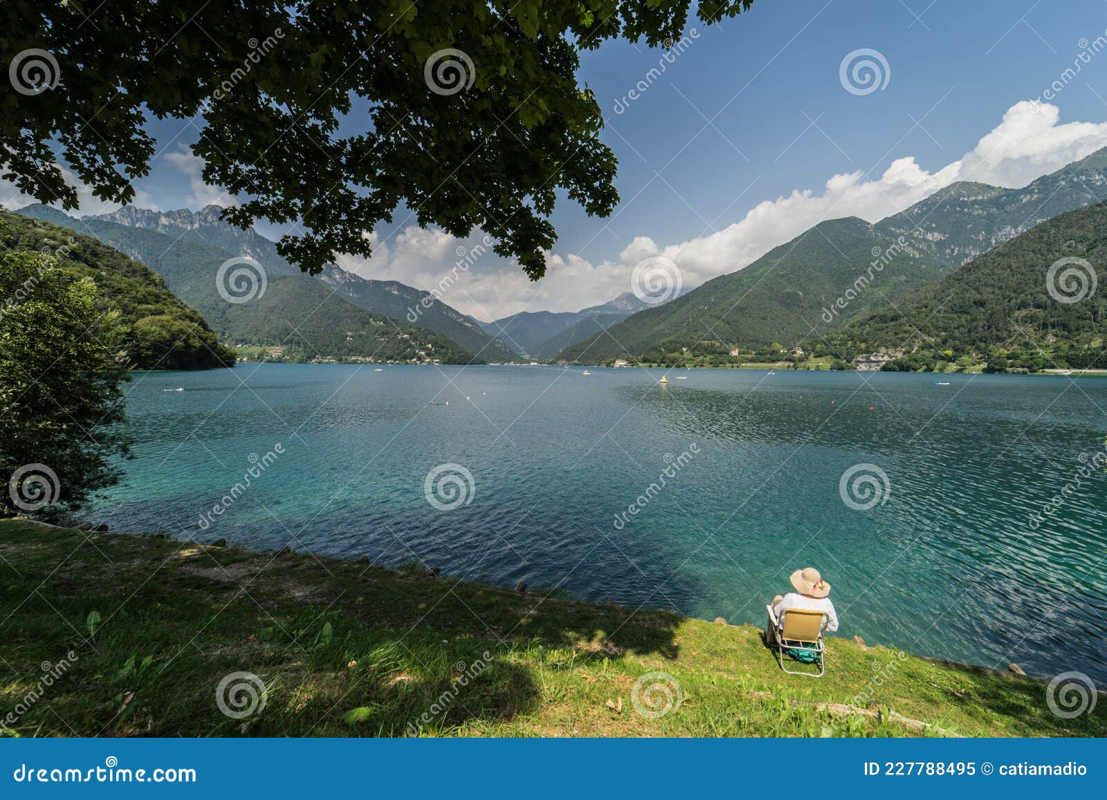 Lake of Ledro, North Garda Lake Stock Image - Image of natural, garda ...
