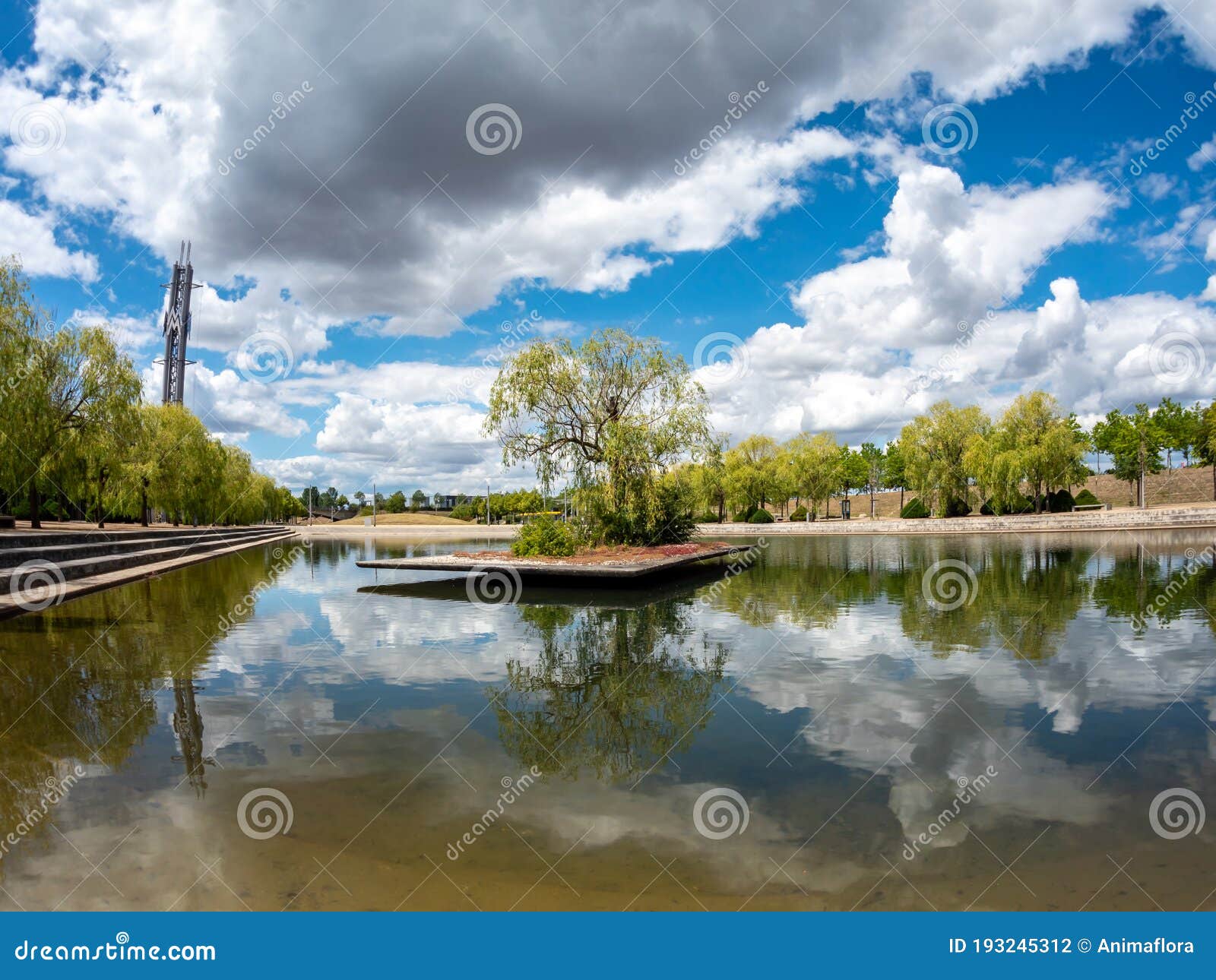 Lake in the Leipzig Exhibition Center Leipzig Germany Editorial ...