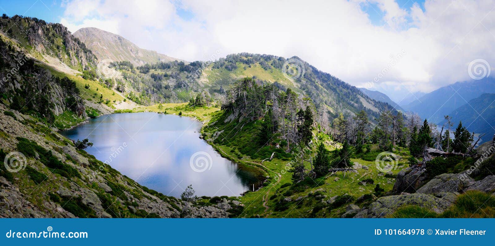 Lake Like a Mirror in Pyrenees Stock Photo - Image of summit, mountain ...