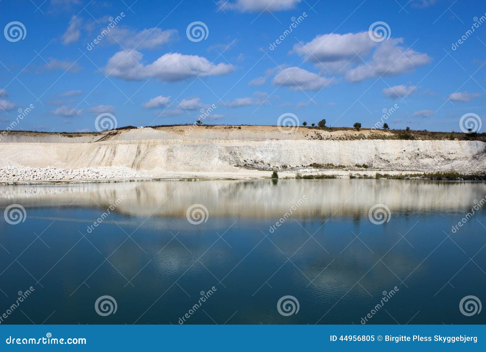 Lake in the Limestone Quarry. Stock Image - Image of denmark, quarry ...