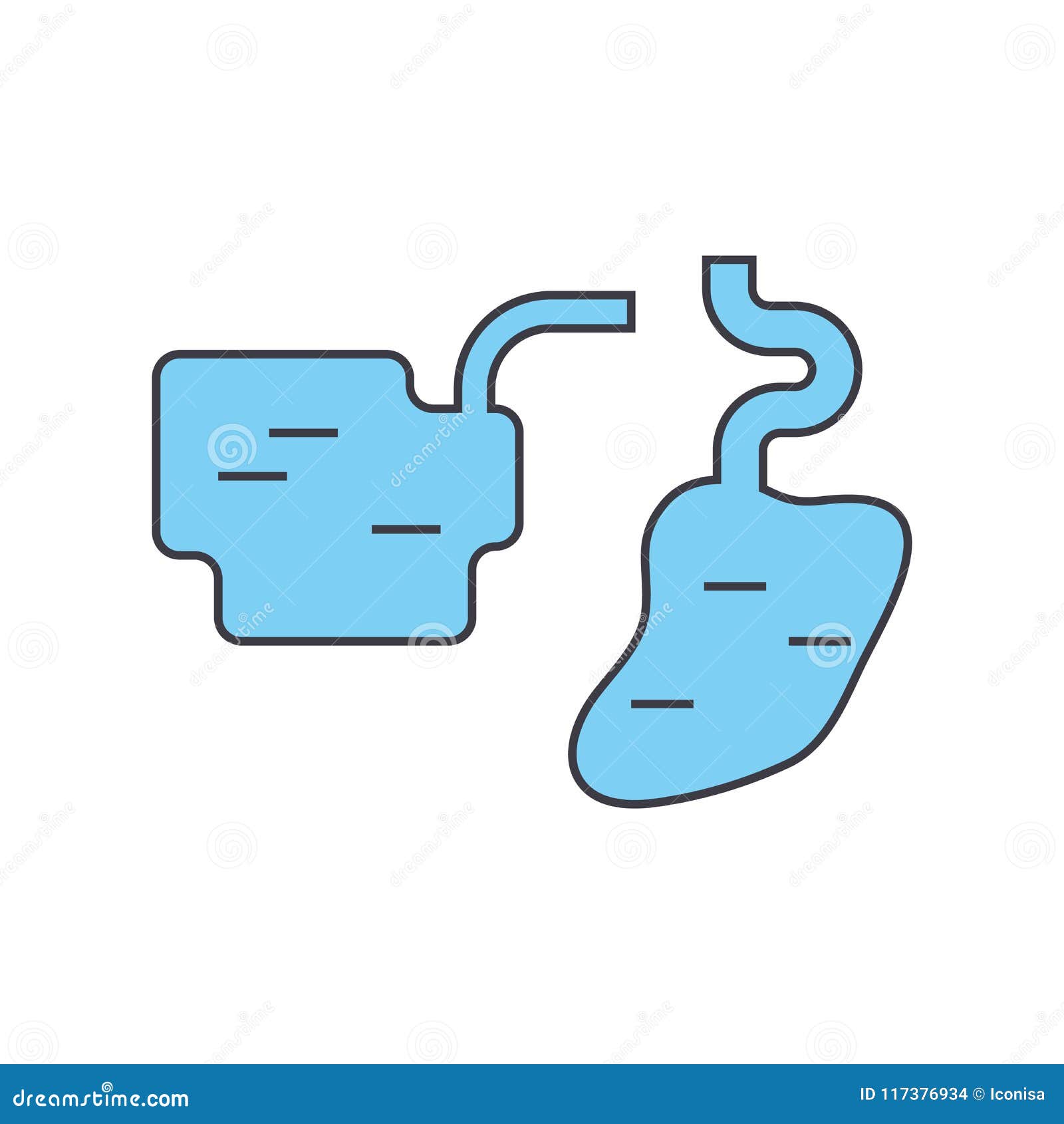 Lake Line Icon Concept. Lake Flat Vector Sign, Symbol, Illustration ...