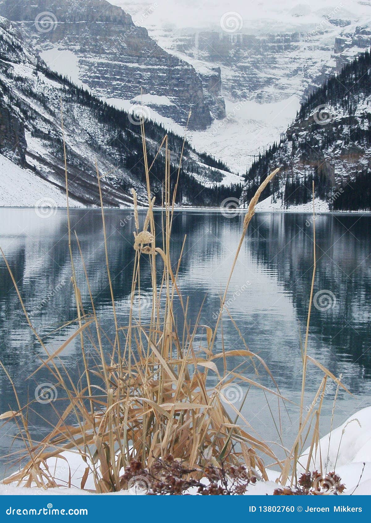 Lake Louise in winter stock photo. Image of park, freezing - 13802760